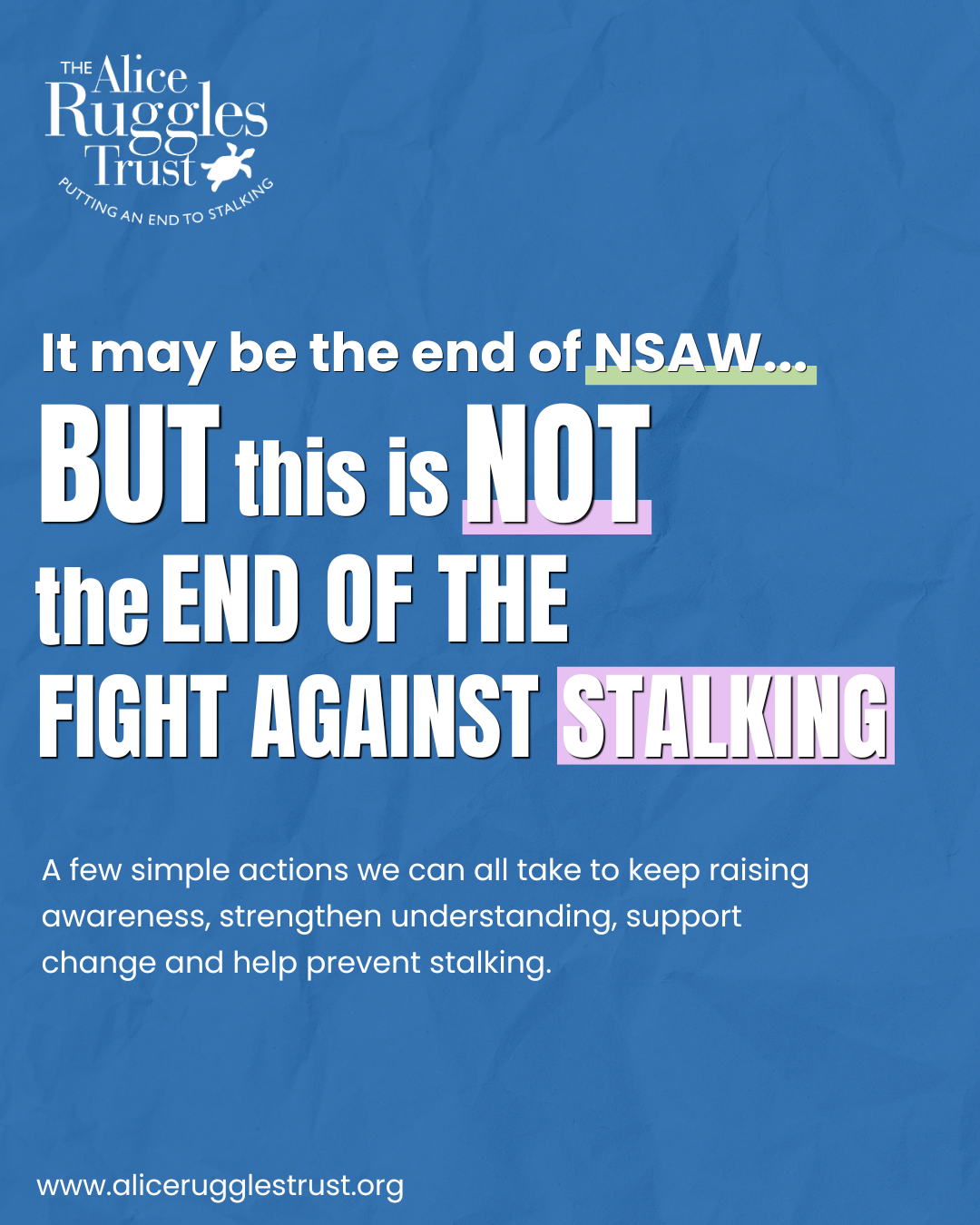 NSAW 2026—Focusing on fatal fixation – Alice Ruggles Trust